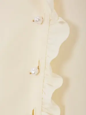 Chloé Ruffled Collar Blouse - White