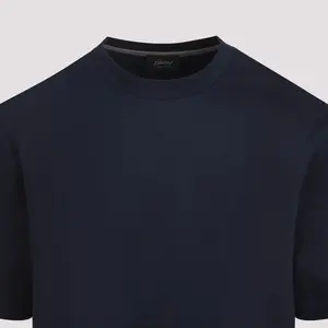 Brioni Short-sleeved Crewneck T-shirt - Navy
