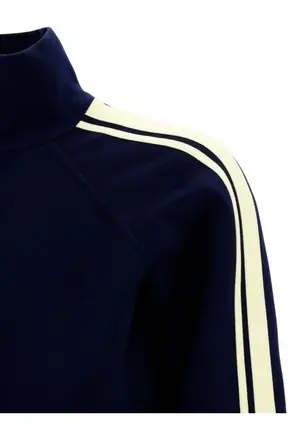 Bottega Veneta Zip-up Track Jacket With Contrast Ribbon Detail - Blue