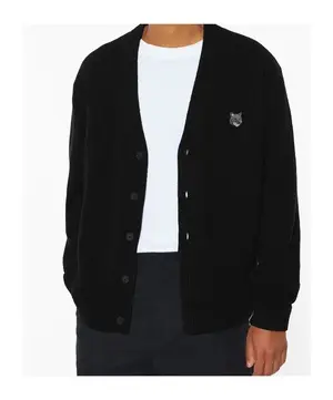 Maison Kitsuné Fox Head Comfort Cardigan - Black