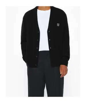 Maison Kitsuné Fox Head Comfort Cardigan - Black