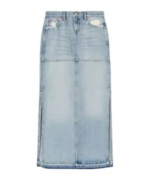 RE/DONE Mid Rise Split Maxi Skirt