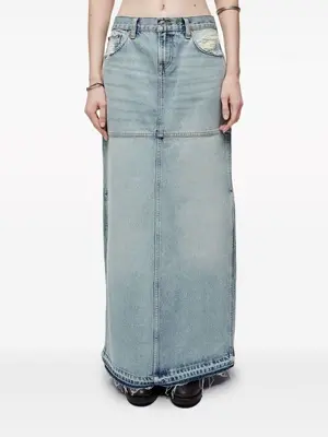 RE/DONE Mid Rise Split Maxi Skirt