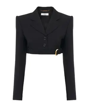 Chloé Cropped Blazer With Belt Detail