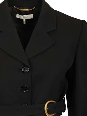 Chloé Cropped Blazer With Belt Detail