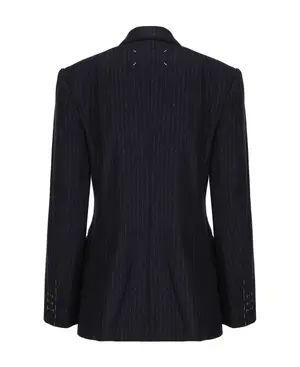 MAISON MARGIELA Double-breasted Striped Blazer