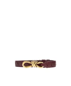 Bottega Veneta Knotted Leather Belt - Red