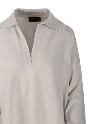 ROBERTO COLLINA Knit Polo With Ribbed Trims And Slit Details