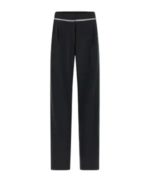 NENSI DOJAKA Anouk Virgin Wool Blend Pants With Tulle Inserts