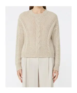 Max Mara Crasso Crewneck Ribbed Jumper - Beige