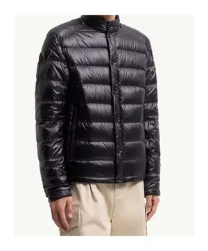 Moncler Shiny Padded Jacket With Snap Closure