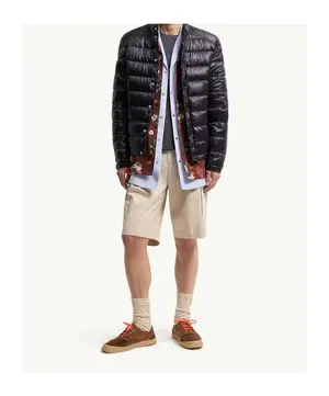 Moncler Shiny Padded Jacket With Snap Closure