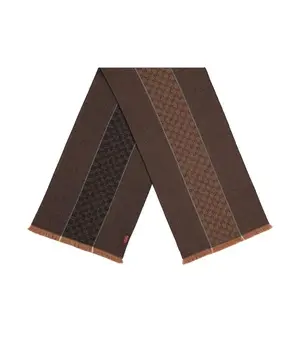 Gucci Gg Wool Jacquard Scarf - Brown