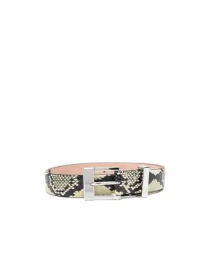 Khaite Snake-effect Metal Belt - Nude