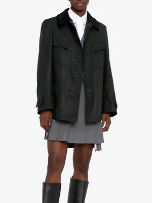 MAISON MARGIELA Lapel Collar Buttoned Long Sleeve Jacket