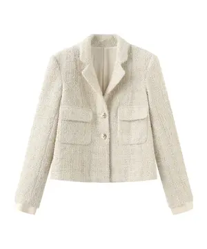 Marissa Chiara Long-sleeved Casual Jacket - White