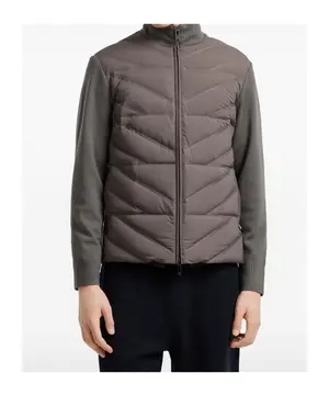 Emporio Armani Quilted Panelled Zip-up Jacket