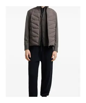 Emporio Armani Quilted Panelled Zip-up Jacket