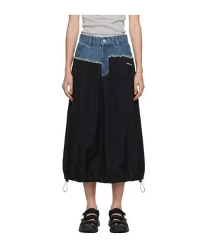 Marissa Chiara Patchwork Denim Maxi Skirt