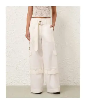 Zimmermann Illuminate Cargo Pants - Ivory