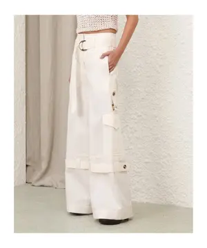 Zimmermann Illuminate Cargo Pants - Ivory