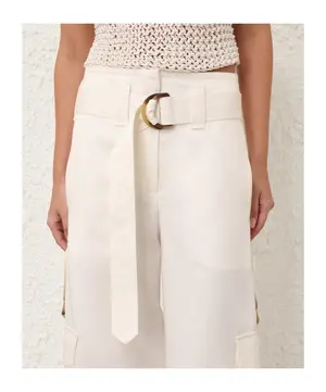 Zimmermann Illuminate Cargo Pants - Ivory