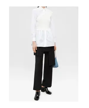 JUUN.J Double Layered Asymmetrical Pants