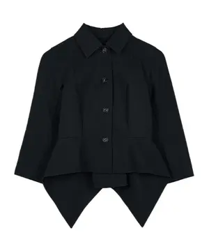 Max Mara Long Sleeve Collared Jacket - Black