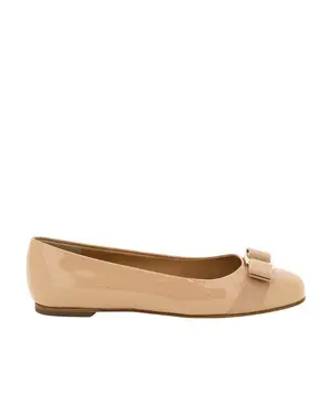 FERRAGAMO Bow Ballet Flats - Nude