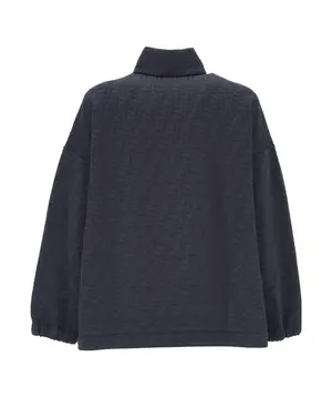 Fendi Jacquard Jacket With Stand Collar