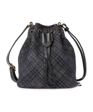 Burberry Drawstring Denim Bucket Bag - No