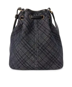 Burberry Drawstring Denim Bucket Bag - No