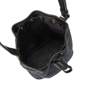 Burberry Drawstring Denim Bucket Bag - No