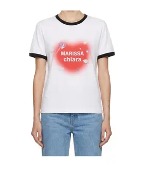 Marissa Chiara Short-sleeved T-shirt With Heart Pattern