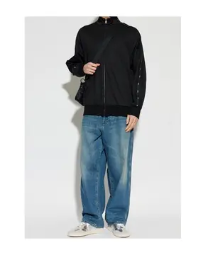 Moschino Vintage Effect Logo Patch Jeans - Blue