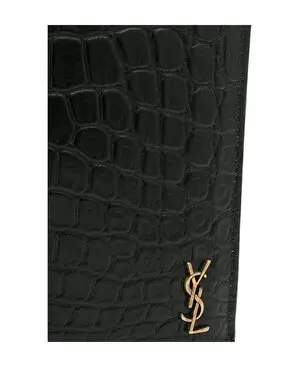 Saint Laurent Tiny Monogram Zippered Tablet Holder
