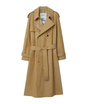 Burberry Kensington Heritage Double Breasted Belted Trench Coat