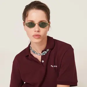 Miu Miu Geometric Sunglasses - Gold