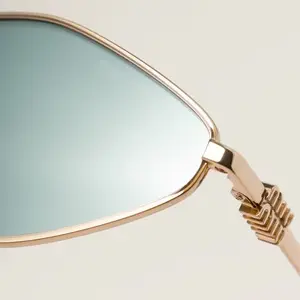 Miu Miu Geometric Sunglasses - Gold