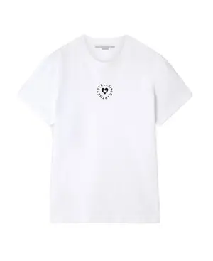 Stella McCartney Logo Heart Print T-shirt - White