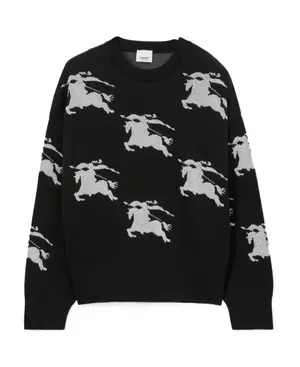 Burberry Ekd Jacquard Long Sleeve Pullover