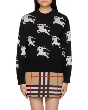 Burberry Ekd Jacquard Long Sleeve Pullover
