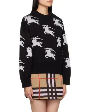 Burberry Ekd Jacquard Long Sleeve Pullover