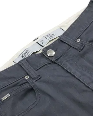 Emporio Armani Straight Barrel Logo Jeans - Gray
