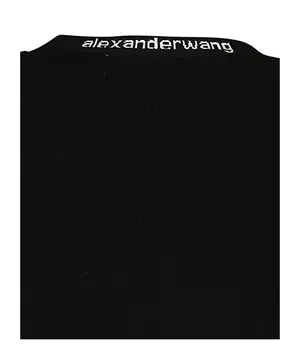 Alexander Wang Logo Jacquard Scoop Neck Mini Dress