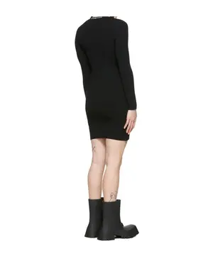Alexander Wang Logo Jacquard Scoop Neck Mini Dress