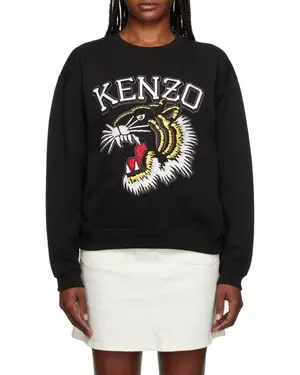 Kenzo Varsity Jungle Embroidered Crewneck Sweatshirt