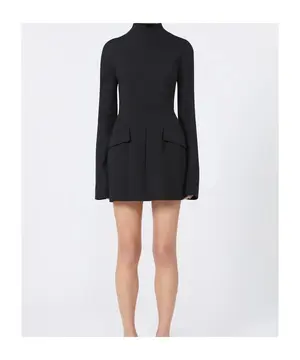 Sportmax Tefrite Long-sleeved Mini Dress - Black