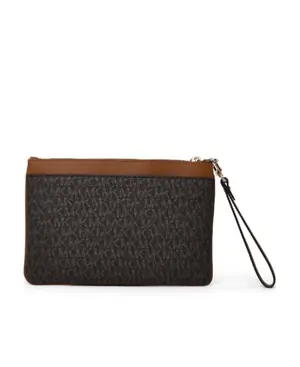 Michael Kors Monogram Pattern Clutch Bag - Black