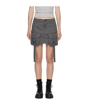 Marissa Chiara Cargo Skirt With Patch Pockets